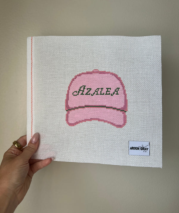 Azalea tournament hat, needlepoint canvas, azalea hat needlepoint, golf ...